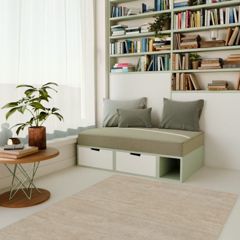 Banquette Brick - Modèle 120cm - Espace Loggia - Aménagez sans déménager